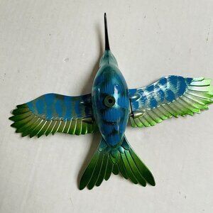 Exhart | Accents | Exhart Hummingbird Home Decor Blue Green Garden ...